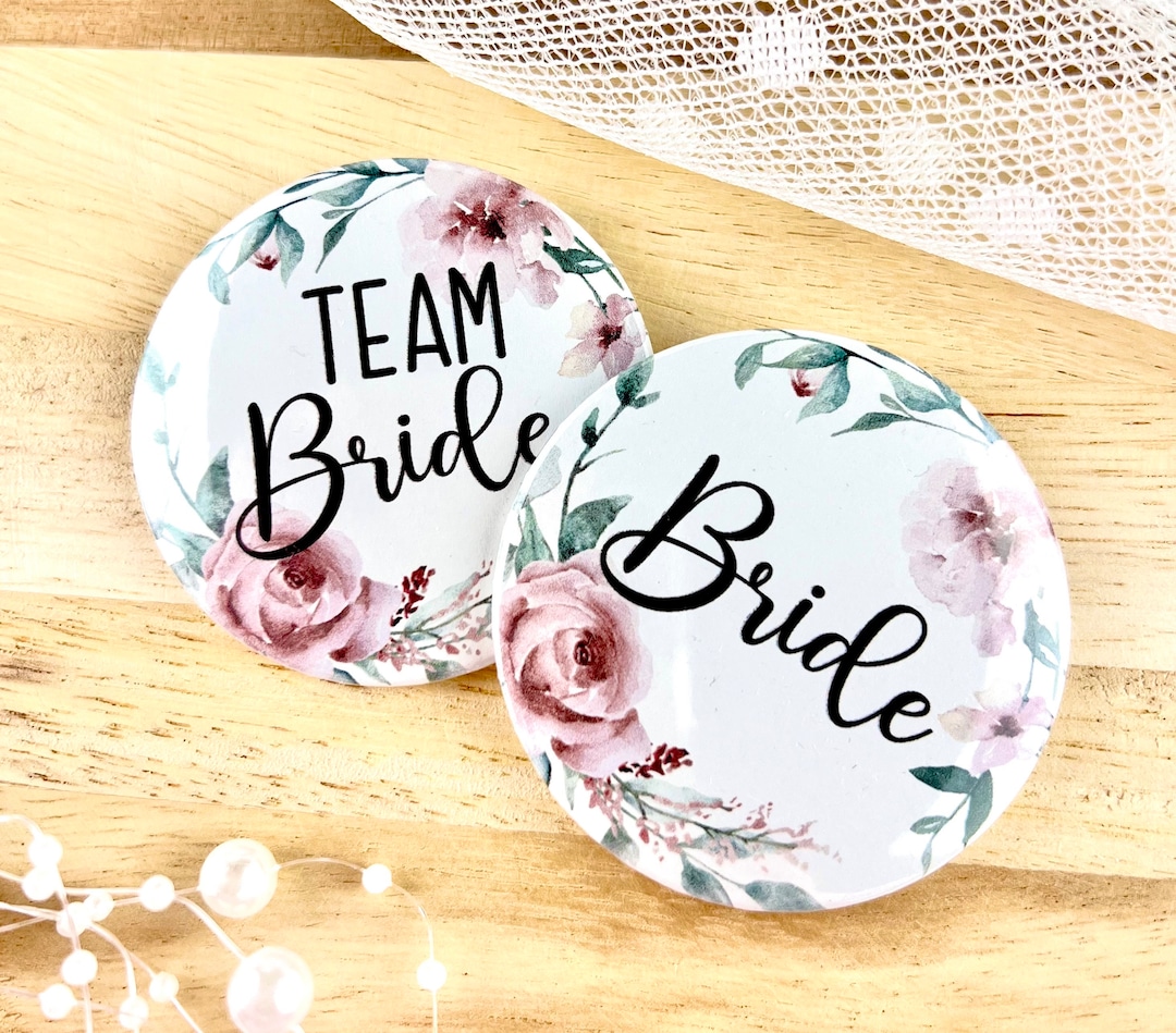 Button Bride Team Bride Bachelorette Party JGA - Etsy