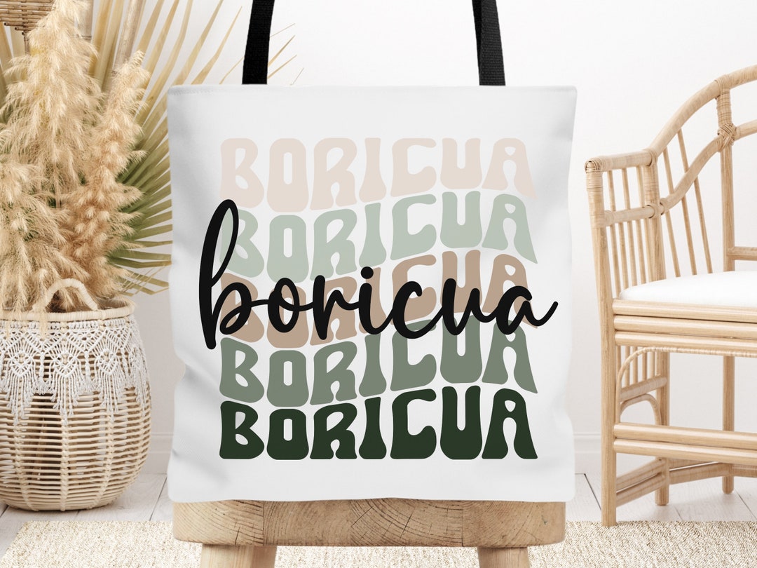 Puerto Rico Boricua Bag, Puerto Rican Tote Bag, Gift for Her, Book Bag ...