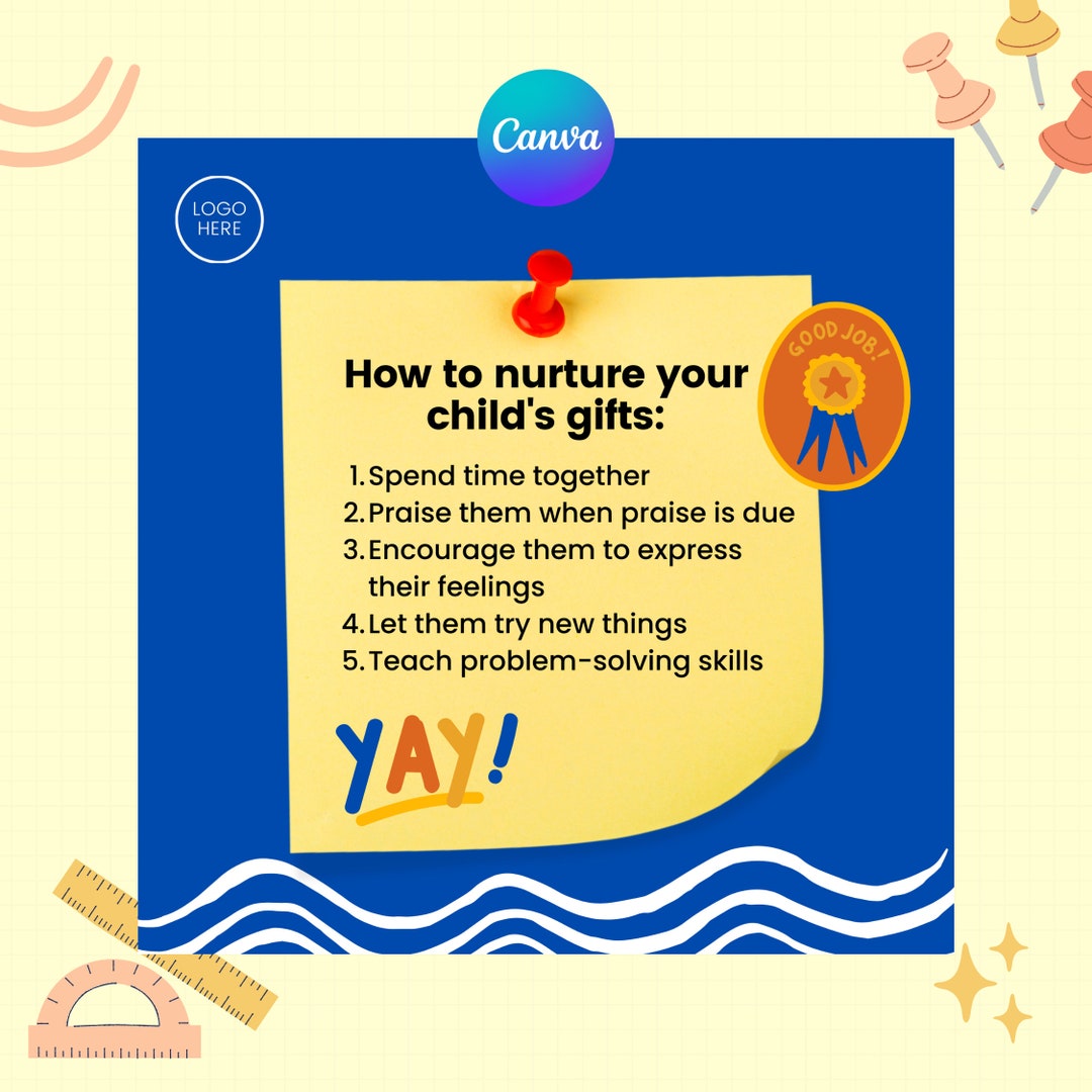 Daycare Canva Template Educational Trivia Canva Template Fun Facts Days ...