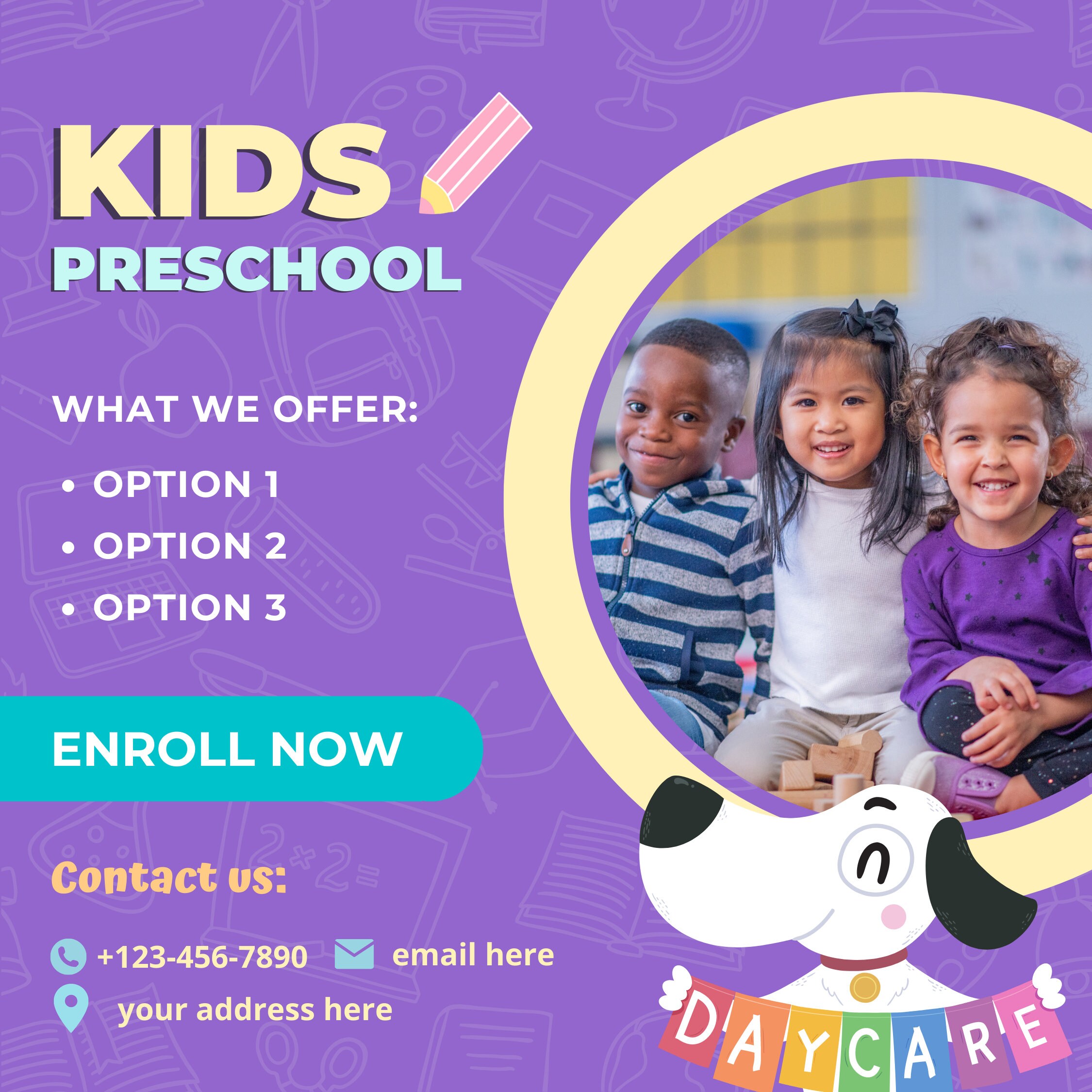 Daycare Canva Template Kids Pre-school Canva Template Kids - Etsy