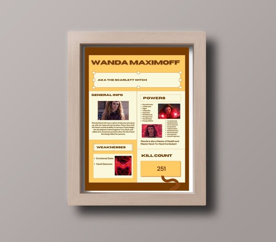 Wanda Maximoff Poster Scarlet Witch Poster Digital Download - Etsy