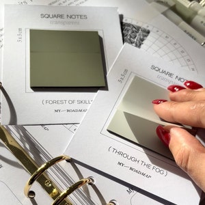 Transparent Sticky Notes (5 Cm X 5 Cm) – Modern Planner Tabs ...