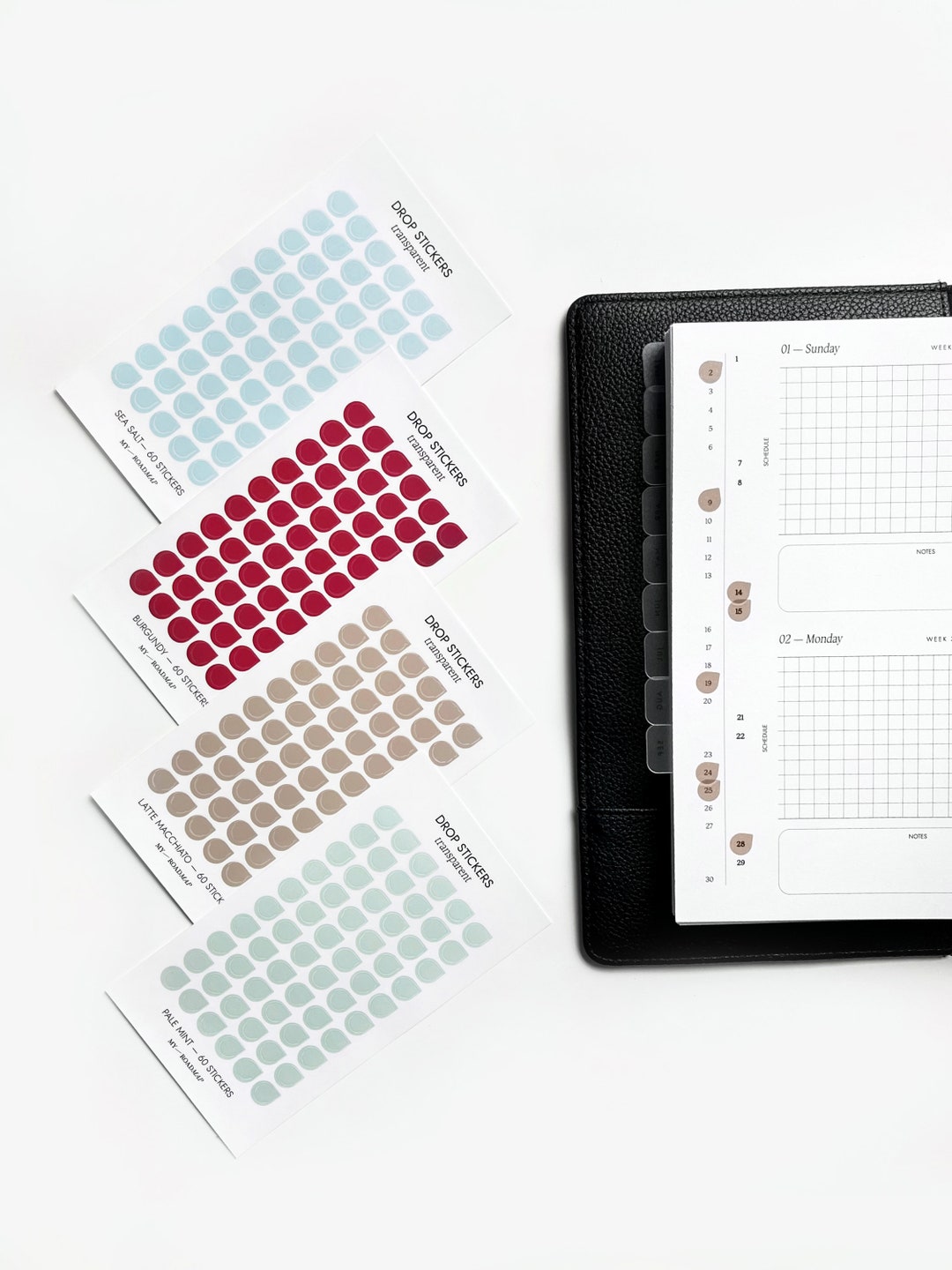 Transparent Droplet Stickers, See-through Stickers for Your Planner ...