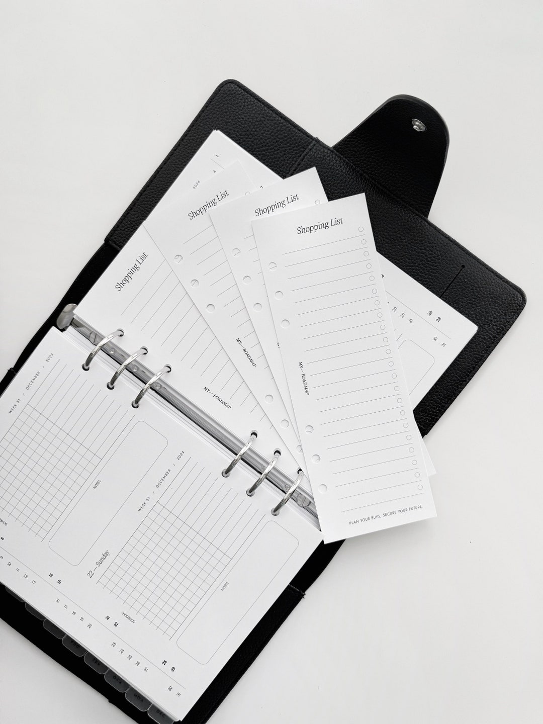 Shopping List Inserts | Ring Binder Inserts | Inserts for A5 Ring ...