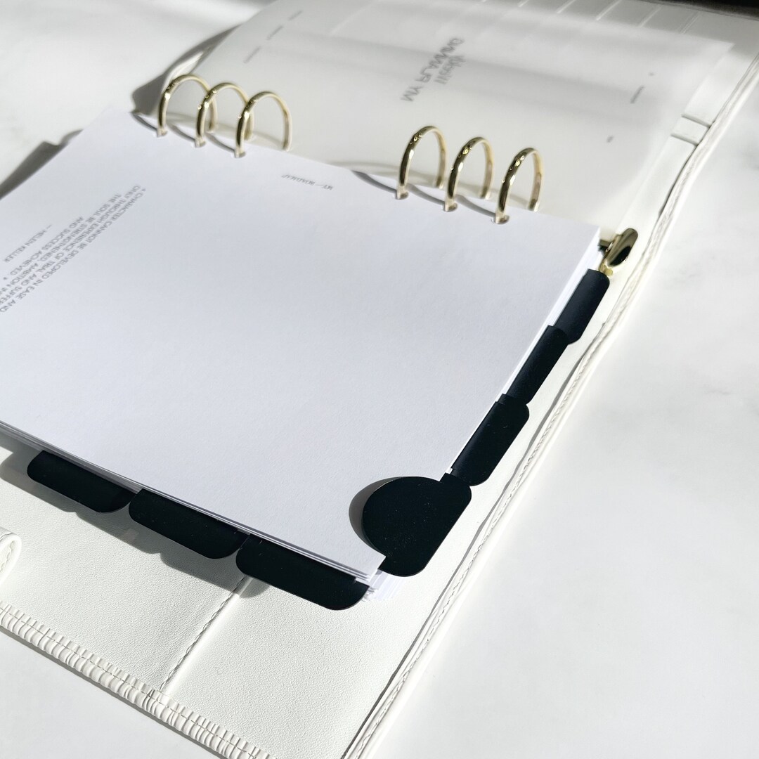 Black Bookmark | Universal Page Marker for Books, Planners, Journaling ...