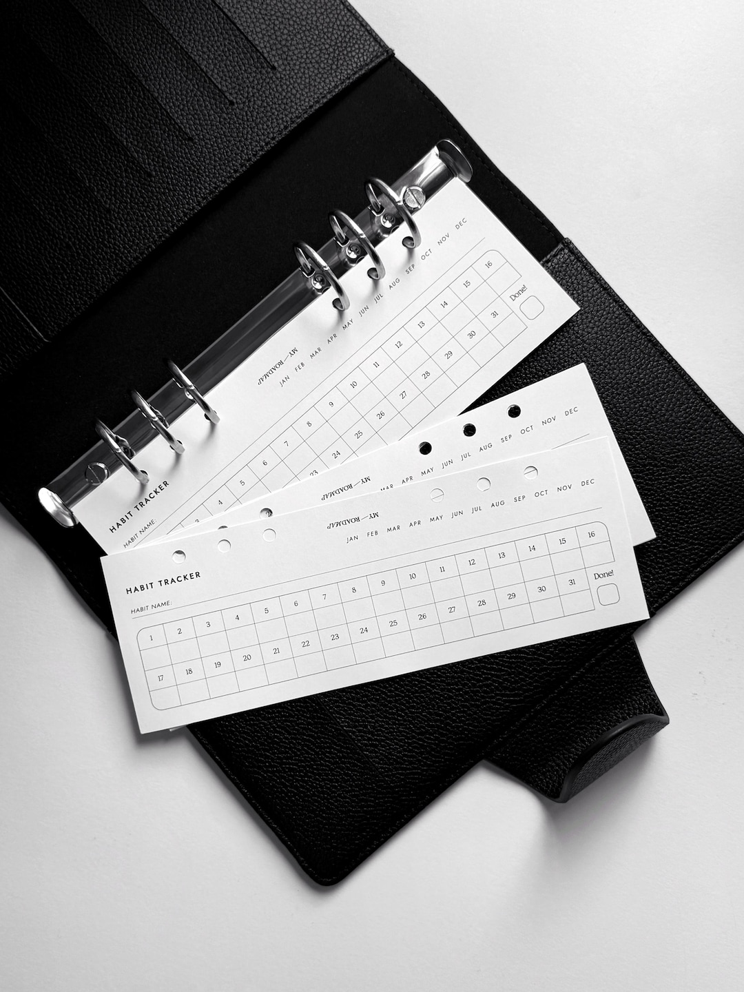 Habit Tracker Half Pages Inserts (1 Edition) | Ring Binder Inserts ...