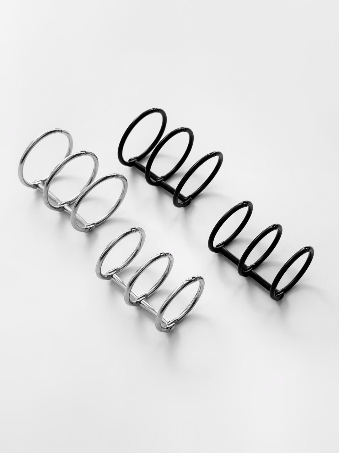 Metal Binder Rings Set | 25mm & 30mm 6-ring Mechanism | Silver and ...