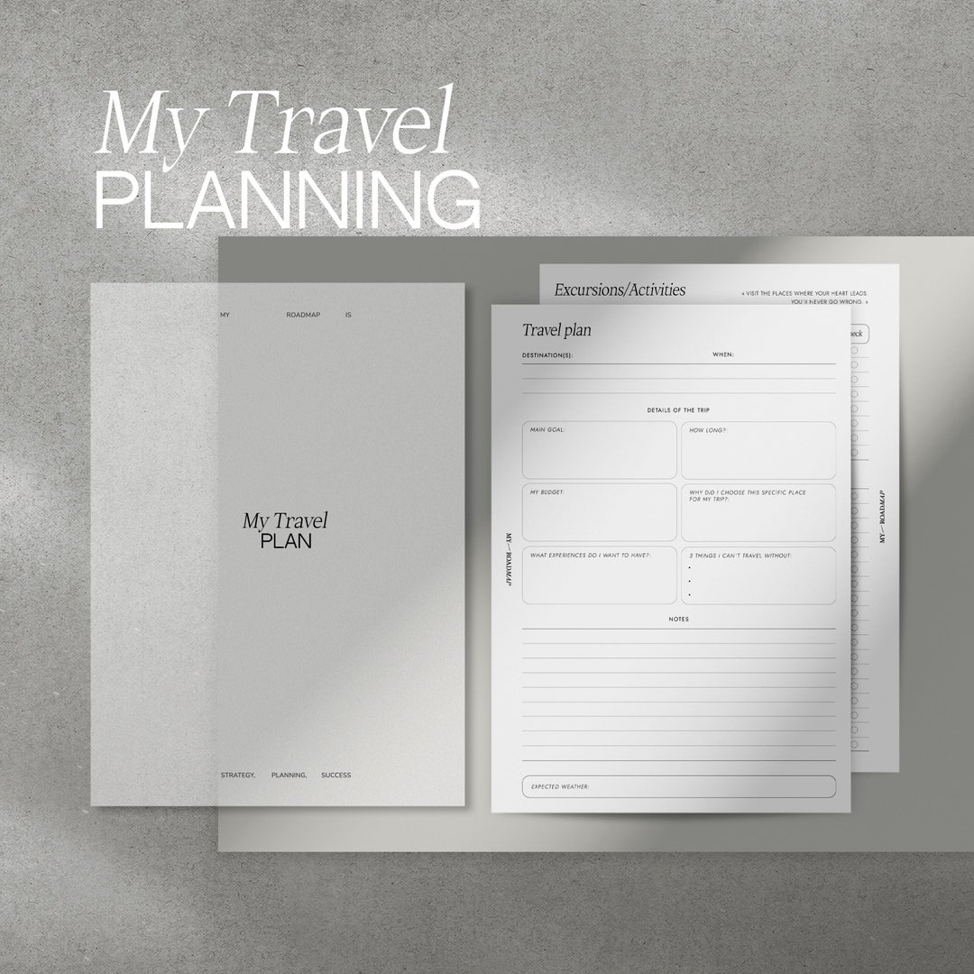 Travel Planner Inserts | Printed Travel Inserts for Ring-bound ...