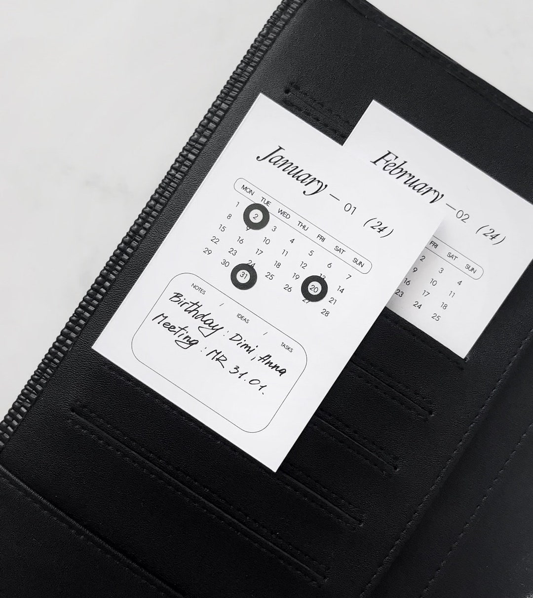 2026 Calendar Card Set – 12 Minimalist Monthly Cards for Stylish Yearly ...