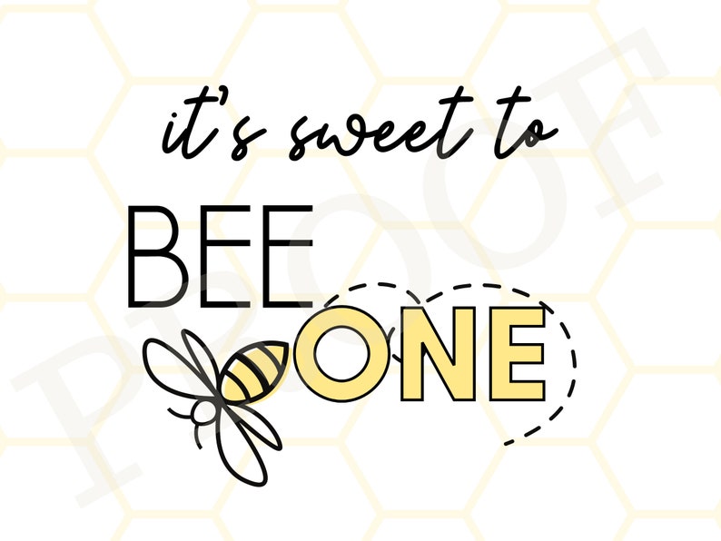 BEE Birthday Sign Sweet to BEE One Party Poster First Bee - Etsy