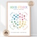 Mood Clock Poster, Emotions Regulation, Feelings Print, Therapy Office ...