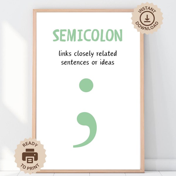 Semi Colon - Etsy Canada
