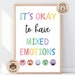 It's Okay to Have Mixed Emotions Poster, Classroom Decor, Calming ...