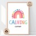 Calming Corner Poster, Classroom Decor Printable, Mental Health Poster ...