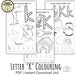 Phonics Alphabet Letter K Colouring Printable Coloring Pages - Etsy