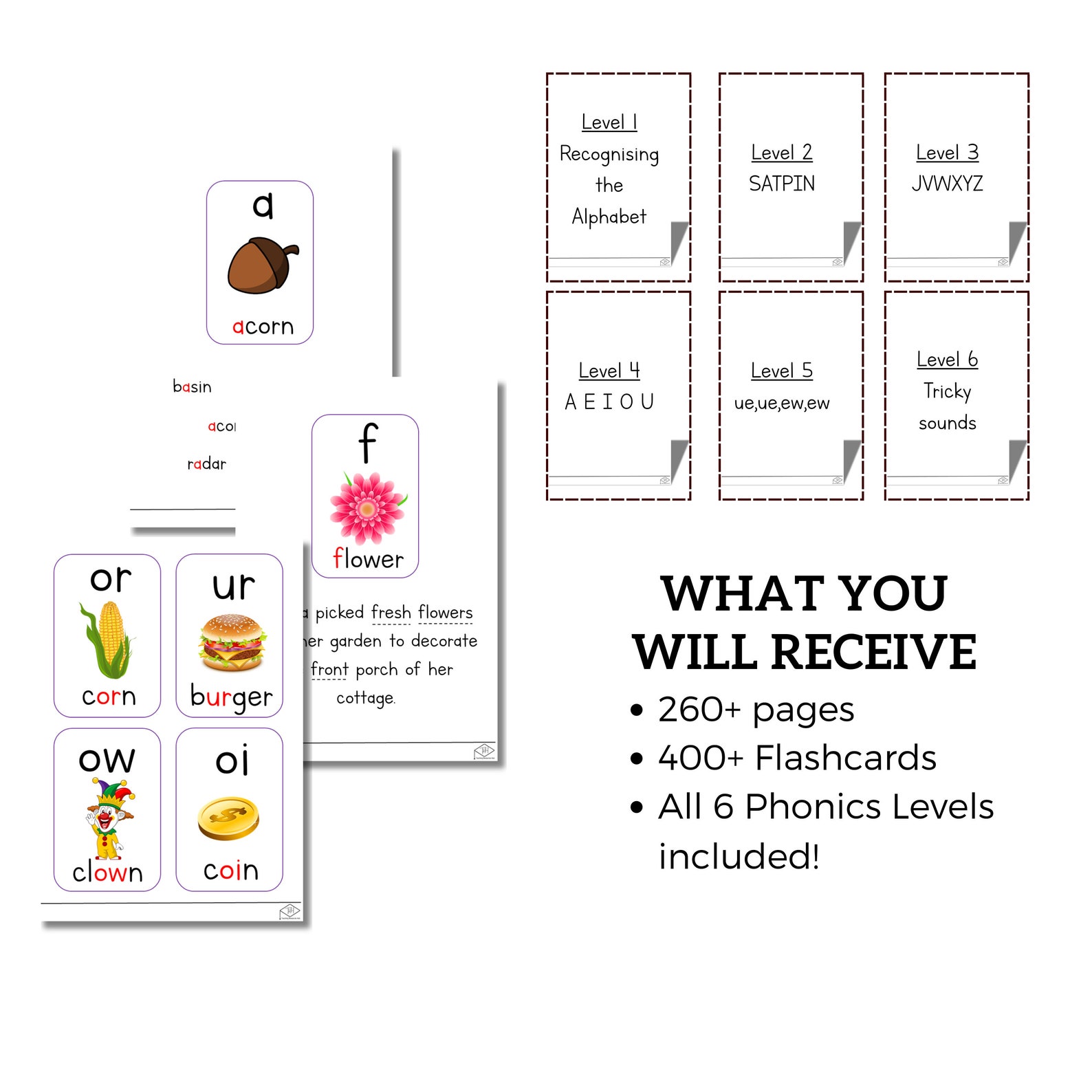 Ultimate Phonics BUNDLE Phonics Storyboards Words Flashcards, Sight ...