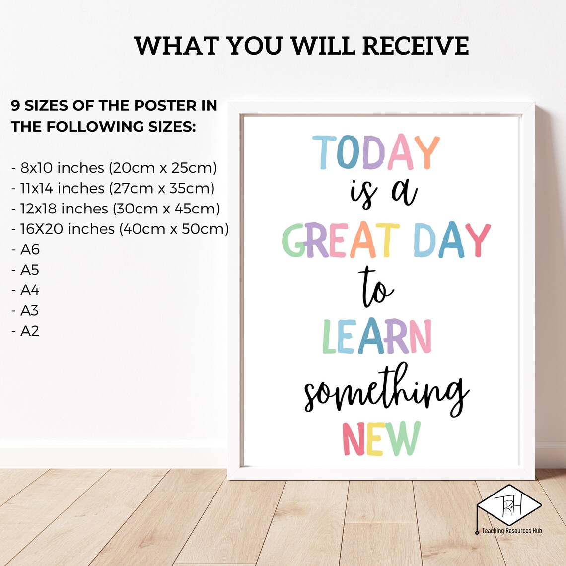 Today is A Great Day to Learn Something New Poster, Growth Mindset ...