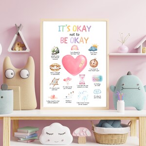 It's Okay Not to Be Okay Poster, Therapy Office Counselor Decor, Growth ...
