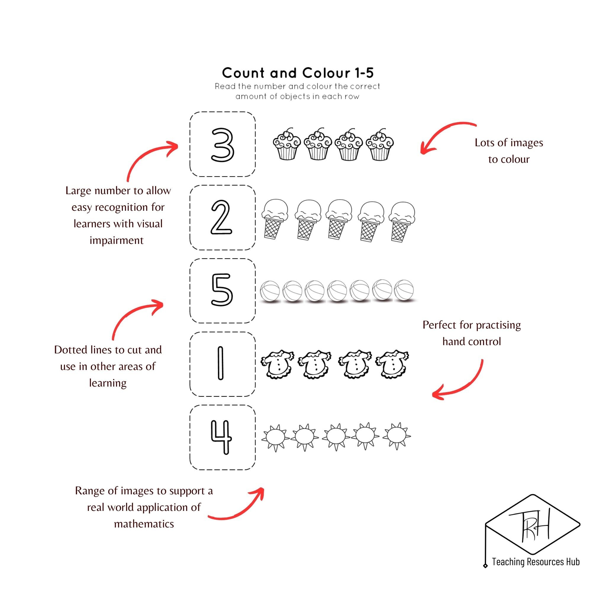 Maths Colour and Count Worksheets 26 PAGES: Colour and Maths Fun ...