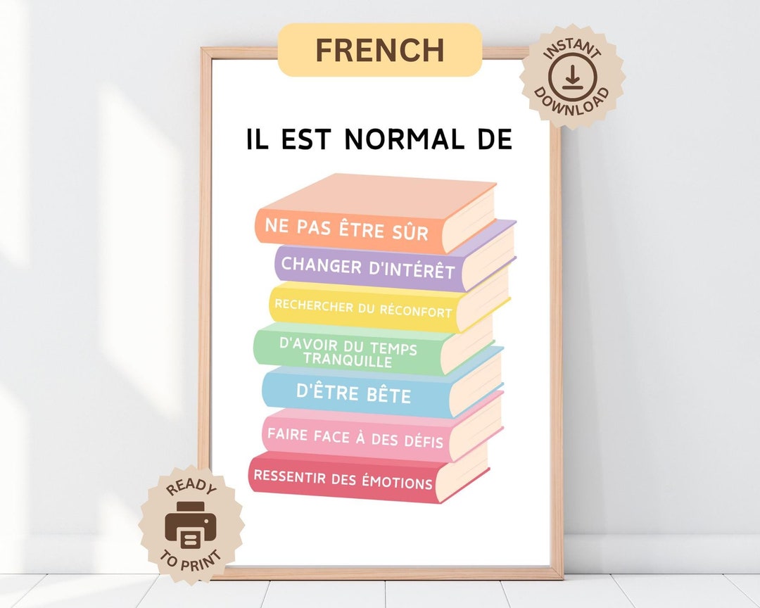 It is Normal to French Poster, Printable Montessori Educational ...