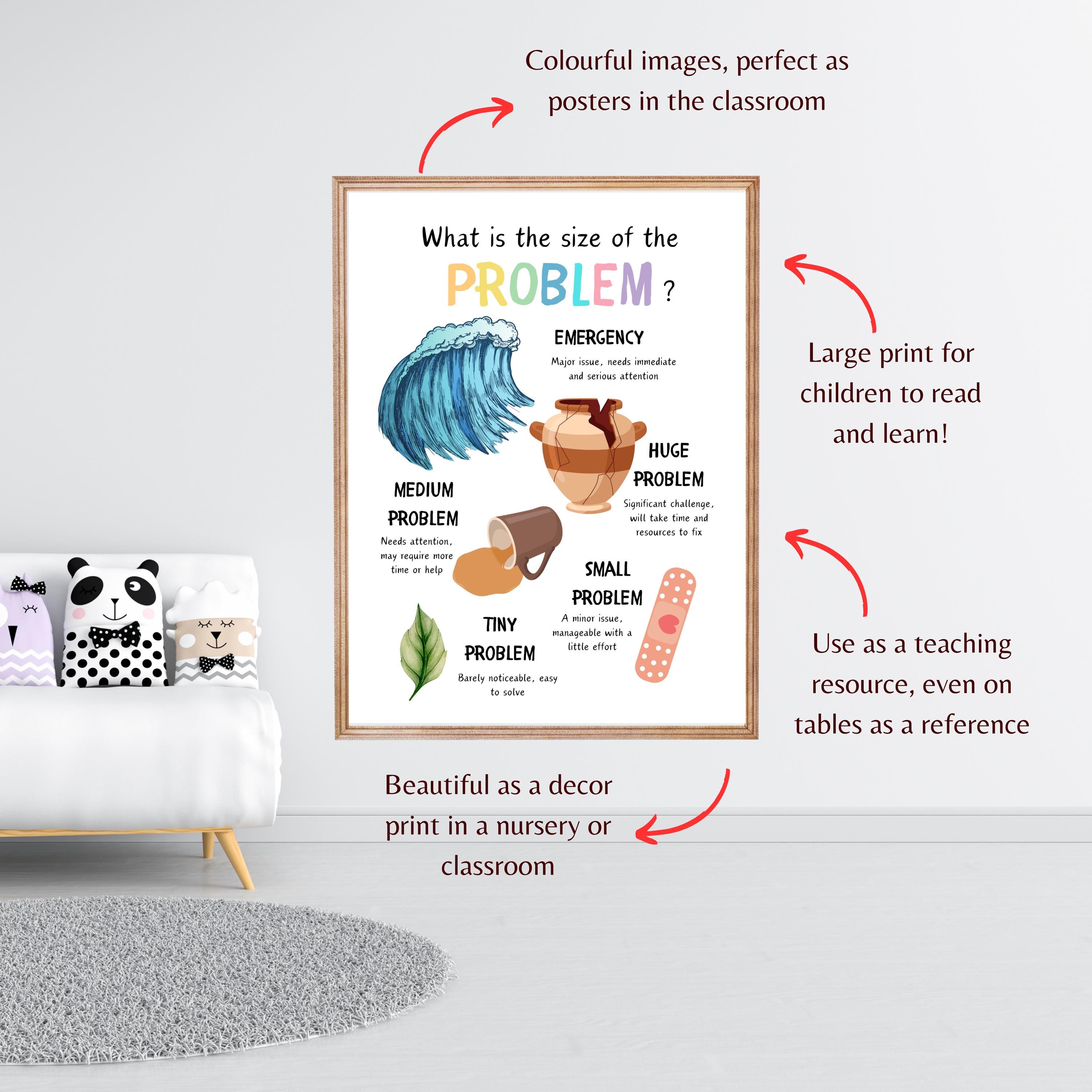 How Big is the Problem Growth Mindset Poster, Printable Educational ...