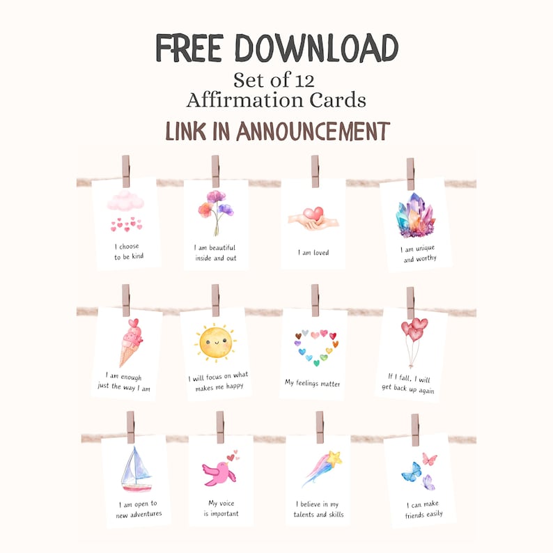 Positive Affirmations Poster, Growth Mindset, Mental Health, Counselor ...