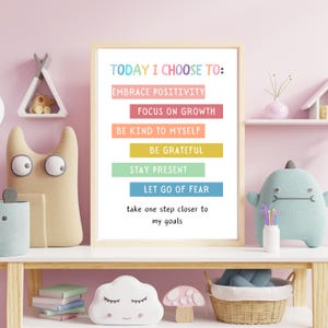 Today I Choose to Poster, Therapy Office Counselor Decor, Growth ...