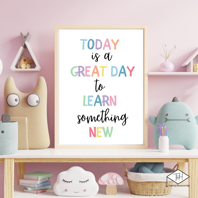 Today is A Great Day to Learn Something New Poster, Growth Mindset ...