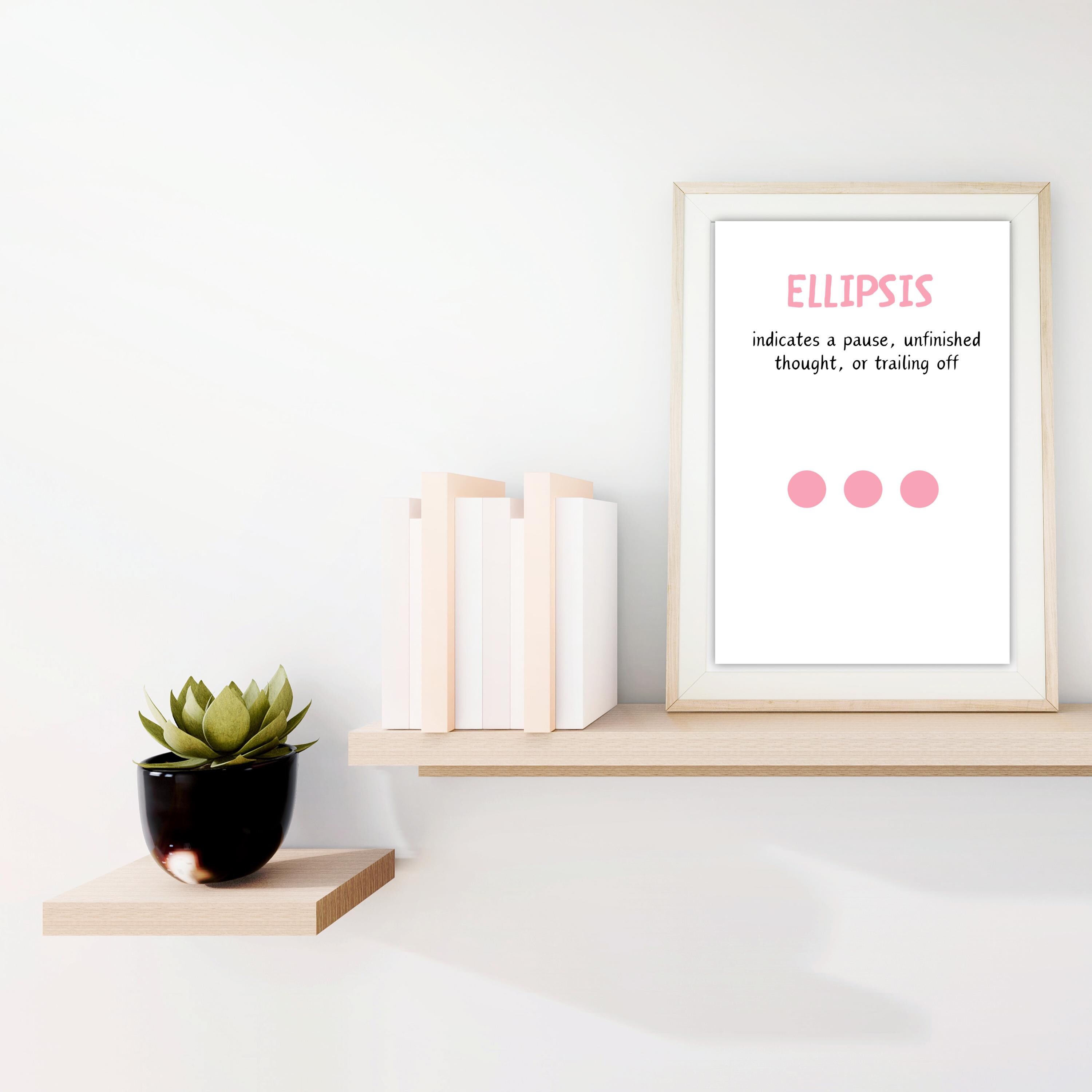Ellipses Punctuation Poster, English Classroom Decor, Educational ...