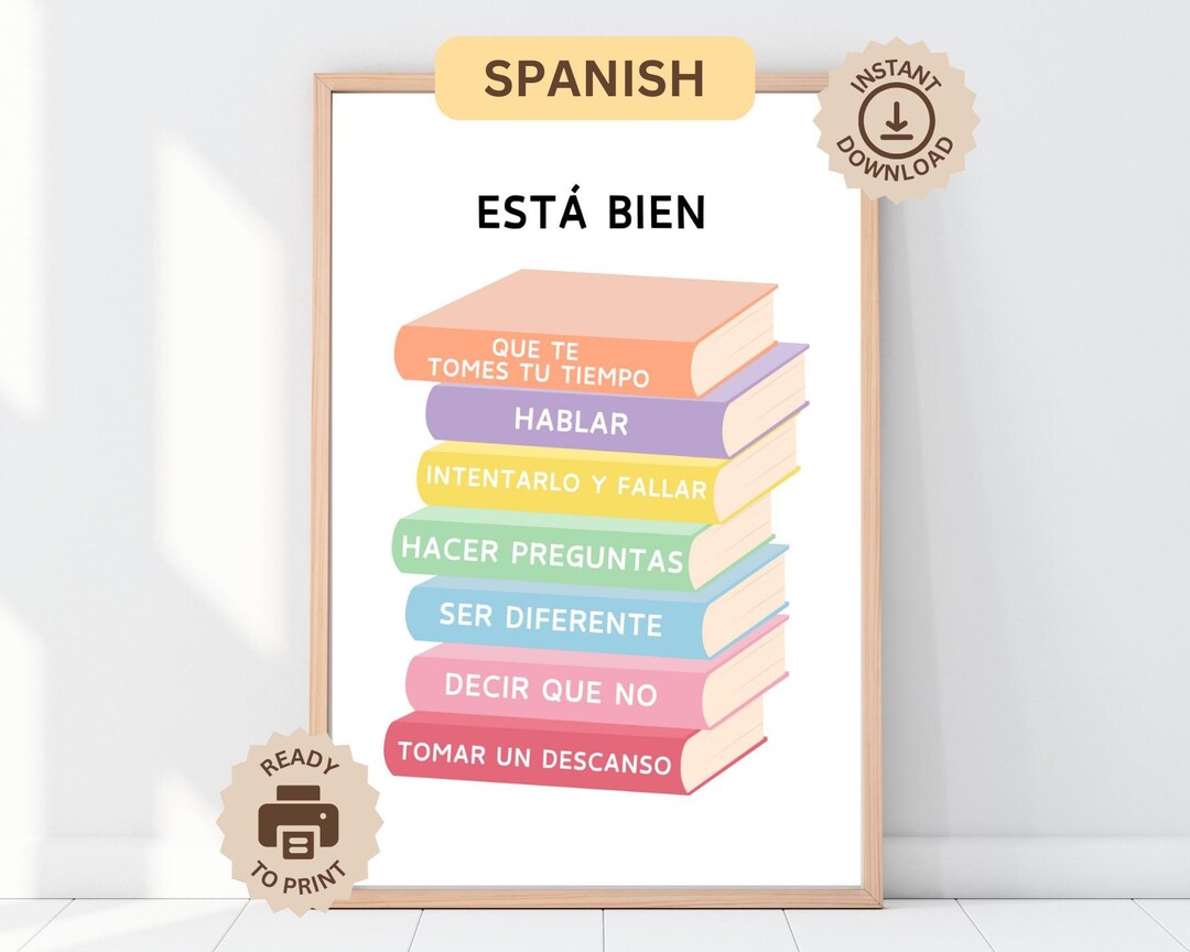 It is Okay to Spanish Poster, Printable Educational Playroom Posters ...
