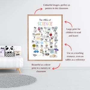 The Abcs of Science Poster, Science Teacher Wall Art Print, Science ...