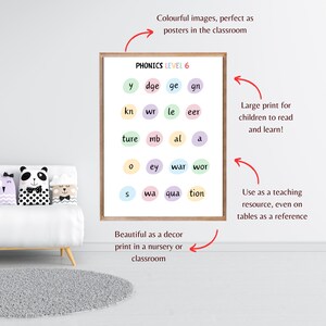 Phonics Level 6 Sounds Poster - Printable Classroom Poster, Homeschool ...