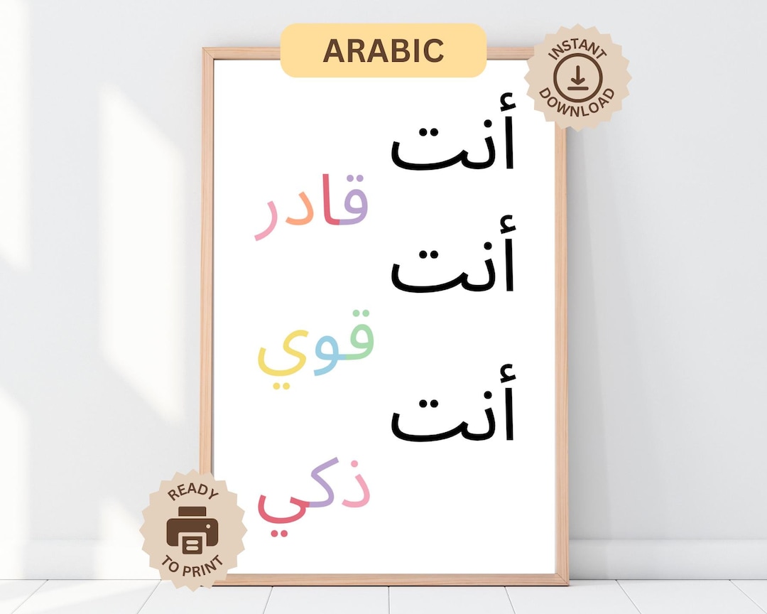 Positive Affirmations Arabic Classroom Poster, Growth Mindset, Therapy ...