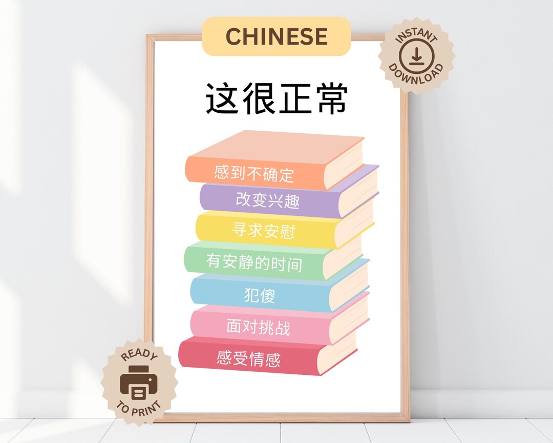 It is Normal to Chinese Poster, Printable Educational Playroom Posters ...