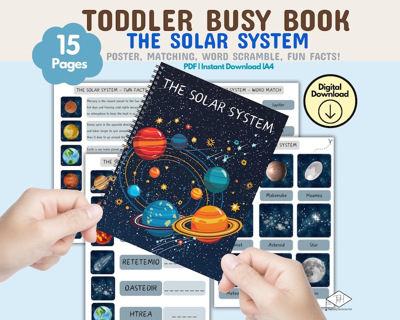 Solar System Toddler Busy Book Learning Pack - Montessori Materials ...