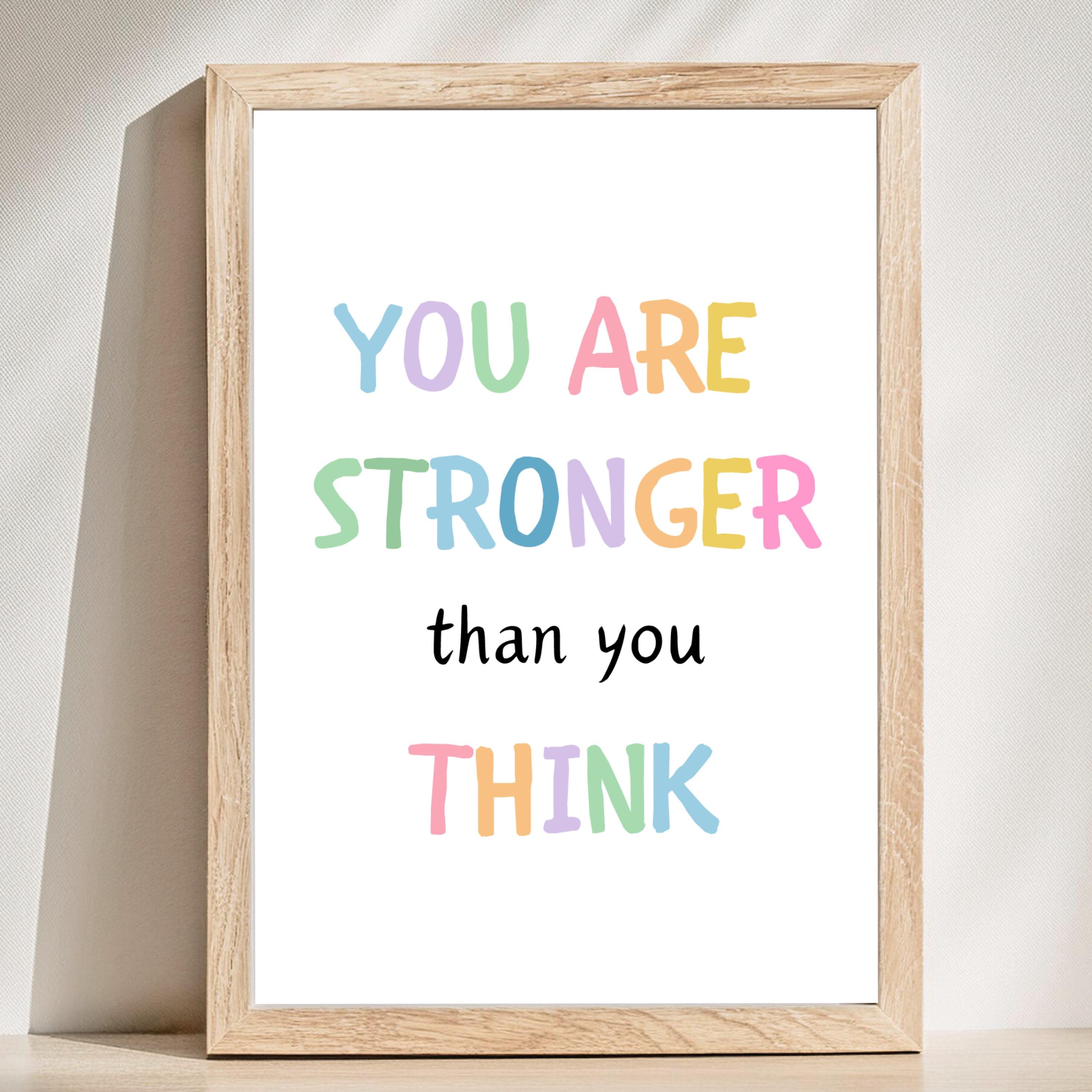 You Are Stronger Than You Think Poster, Therapy Office Counselor Decor ...