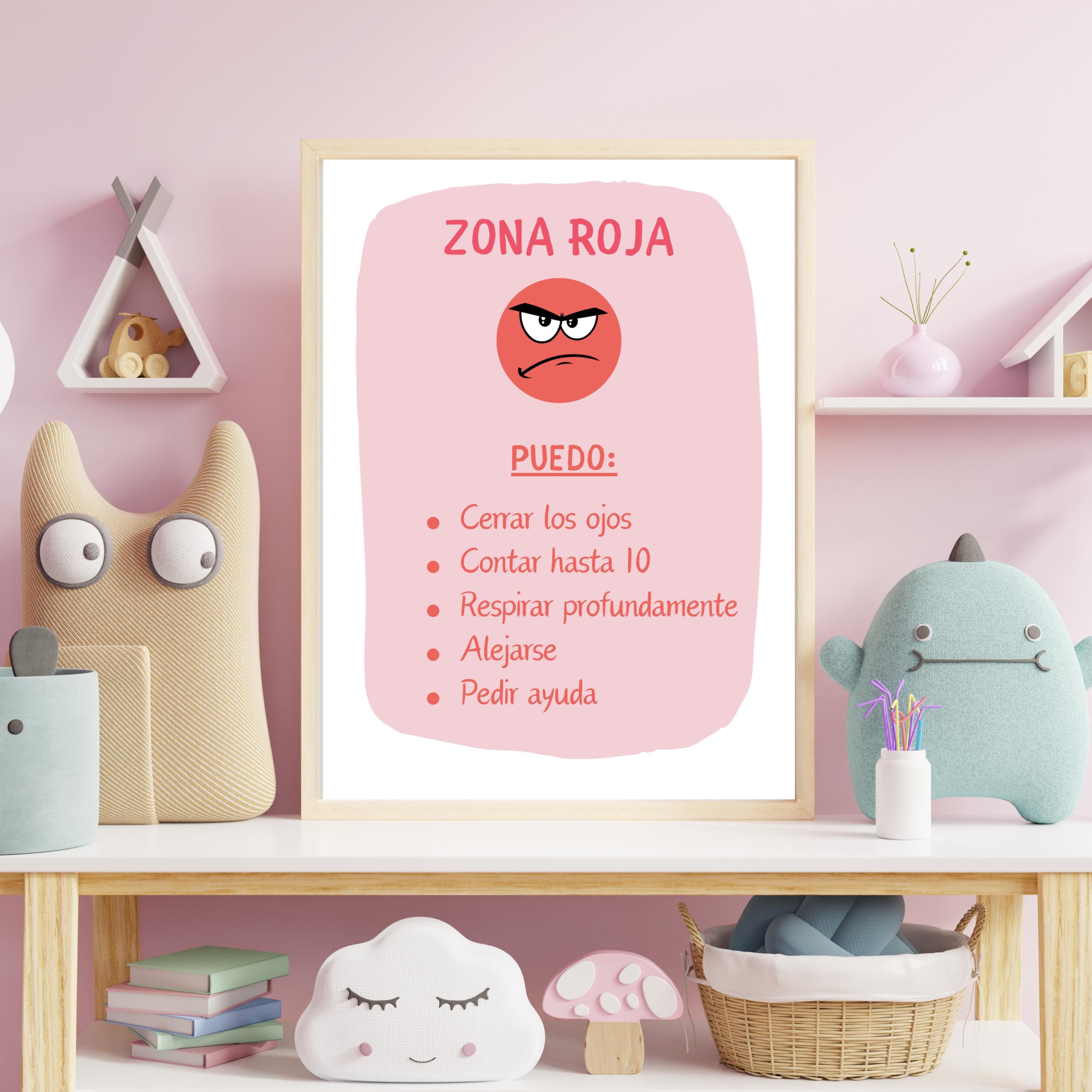 Red Zone of Regulation Spanish Poster + Actions, Printable Educational ...