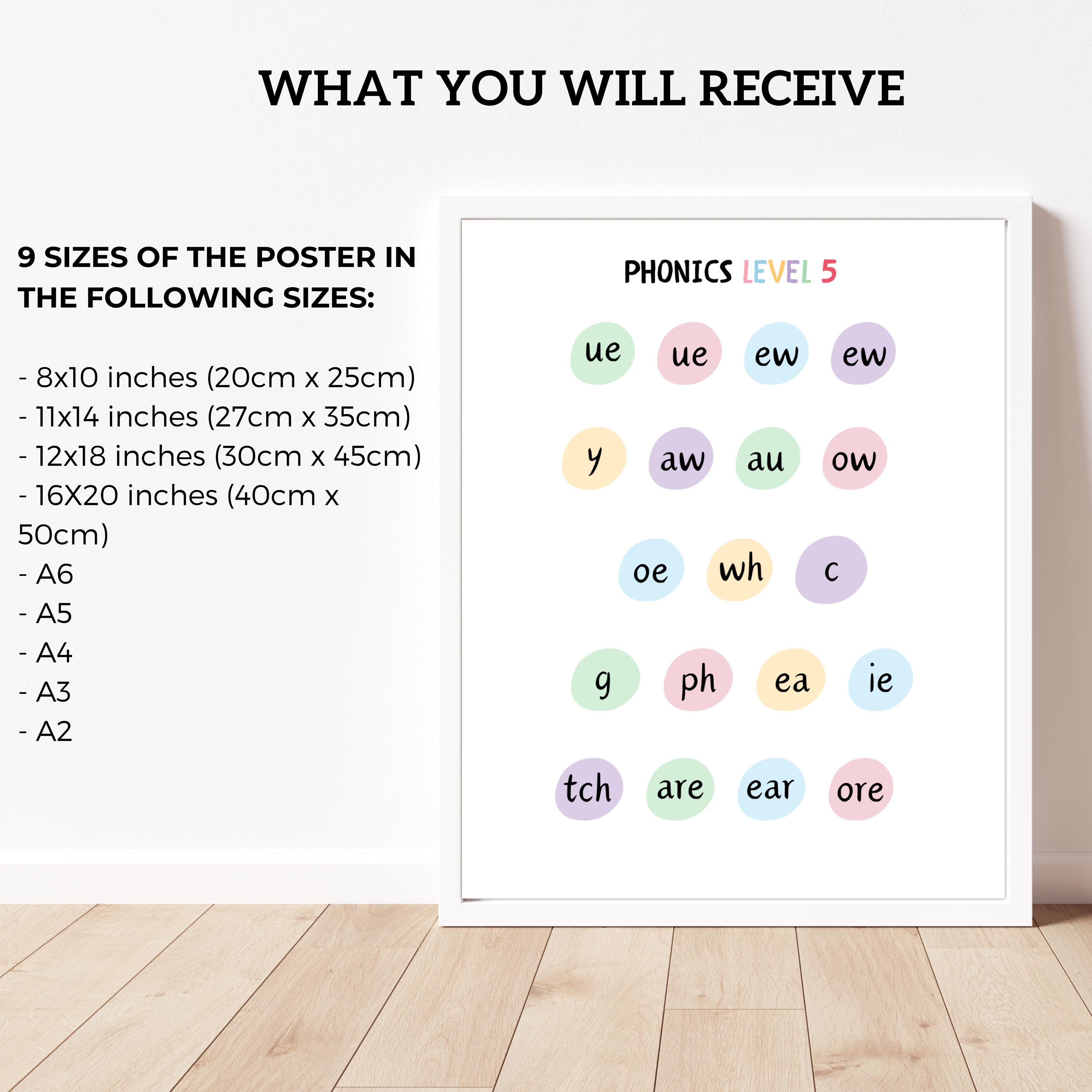 Phonics Level 5 Sounds Poster - Printable Classroom Poster, Homeschool ...