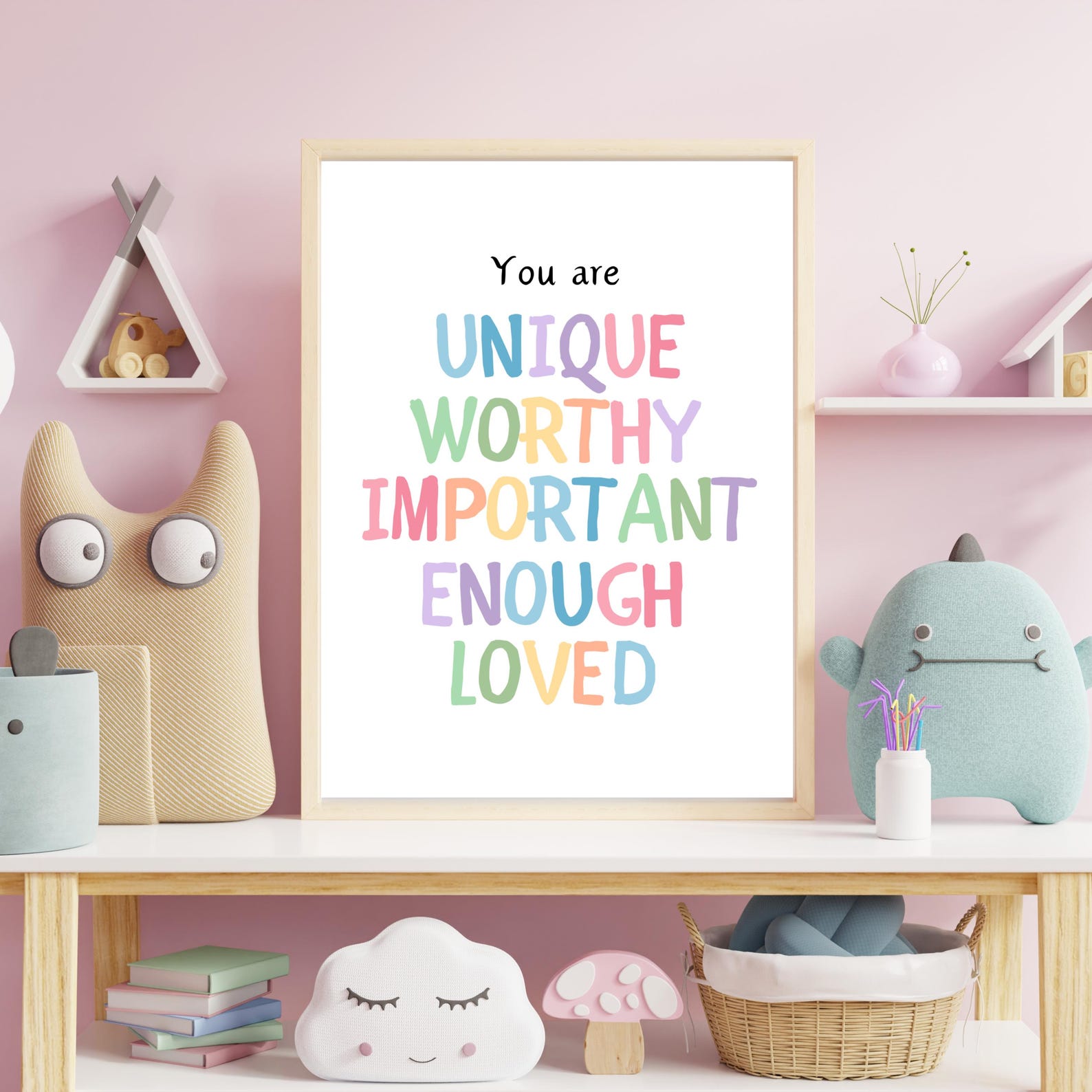 Positive Affirmations Poster, Growth Mindset, Mental Health, Counselor ...