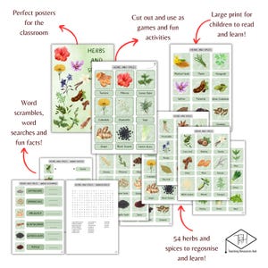 Herbs and Spices Toddler Busy Book Learning Pack - Montessori Materials ...