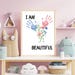 I Am Beautiful Affirmation Poster, Motivational Inspirational Wall Art ...
