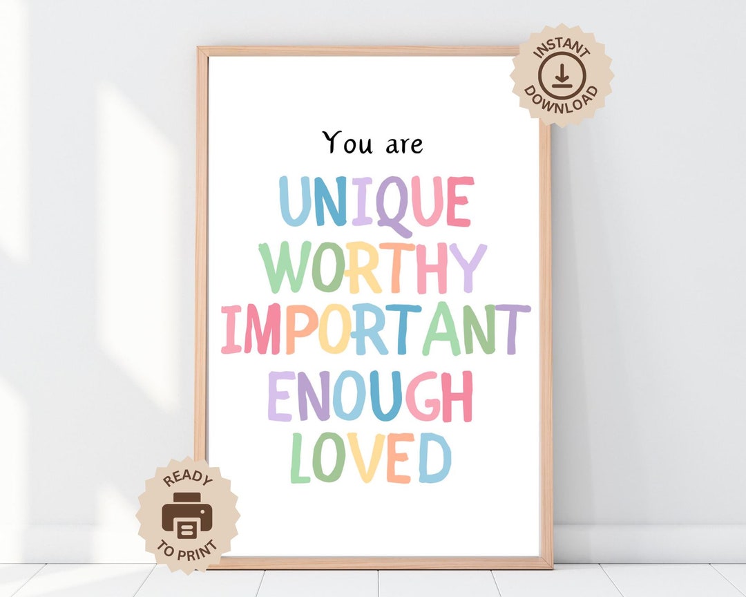 Positive Affirmations Poster, Growth Mindset, Mental Health, Counselor ...