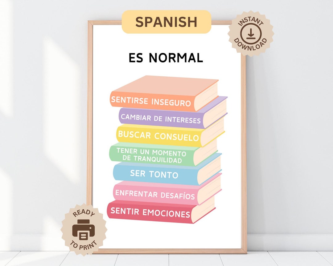 It is Normal to Spanish Poster, Printable Montessori Educational ...