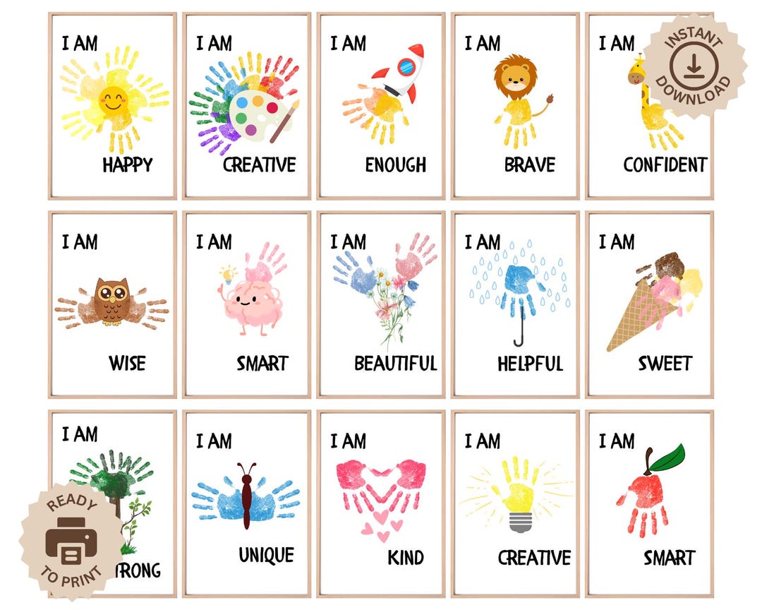 Set of 15 Affirmations Posters, Motivational Inspirational Wall Art ...