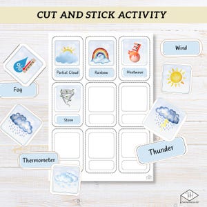 The Weather Toddler Flashcards Learning Pack - Montessori Materials ...