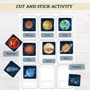 Solar System Toddler Flashcards Learning Pack - Montessori Materials ...