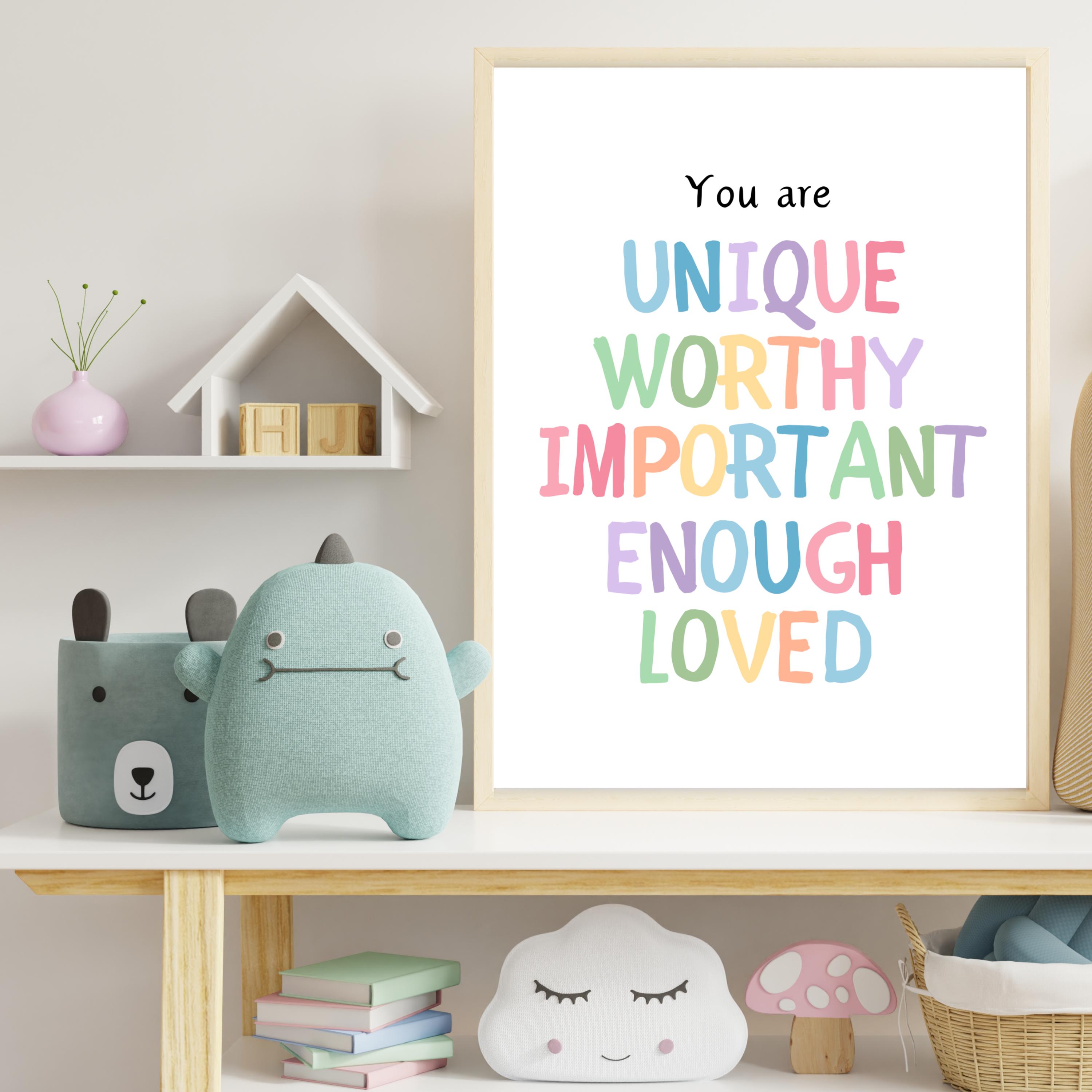 Positive Affirmations Poster, Growth Mindset, Mental Health, Counselor ...