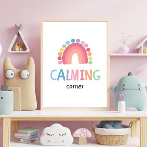 Calming Corner Poster, Classroom Decor Printable, Mental Health Poster ...
