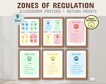 Zones of Regulation Printable Classroom Poster - Etsy