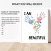 I Am Beautiful Affirmation Poster, Motivational Inspirational Wall Art ...